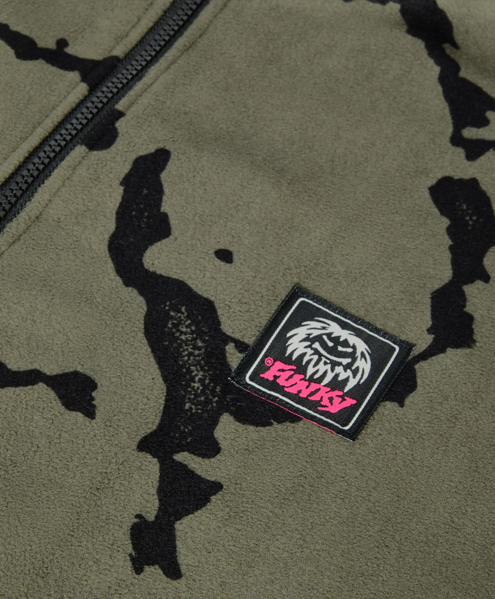FUNKY HERITAGE FULL ZIP FLEECE OLIVE – Funkysnowboards