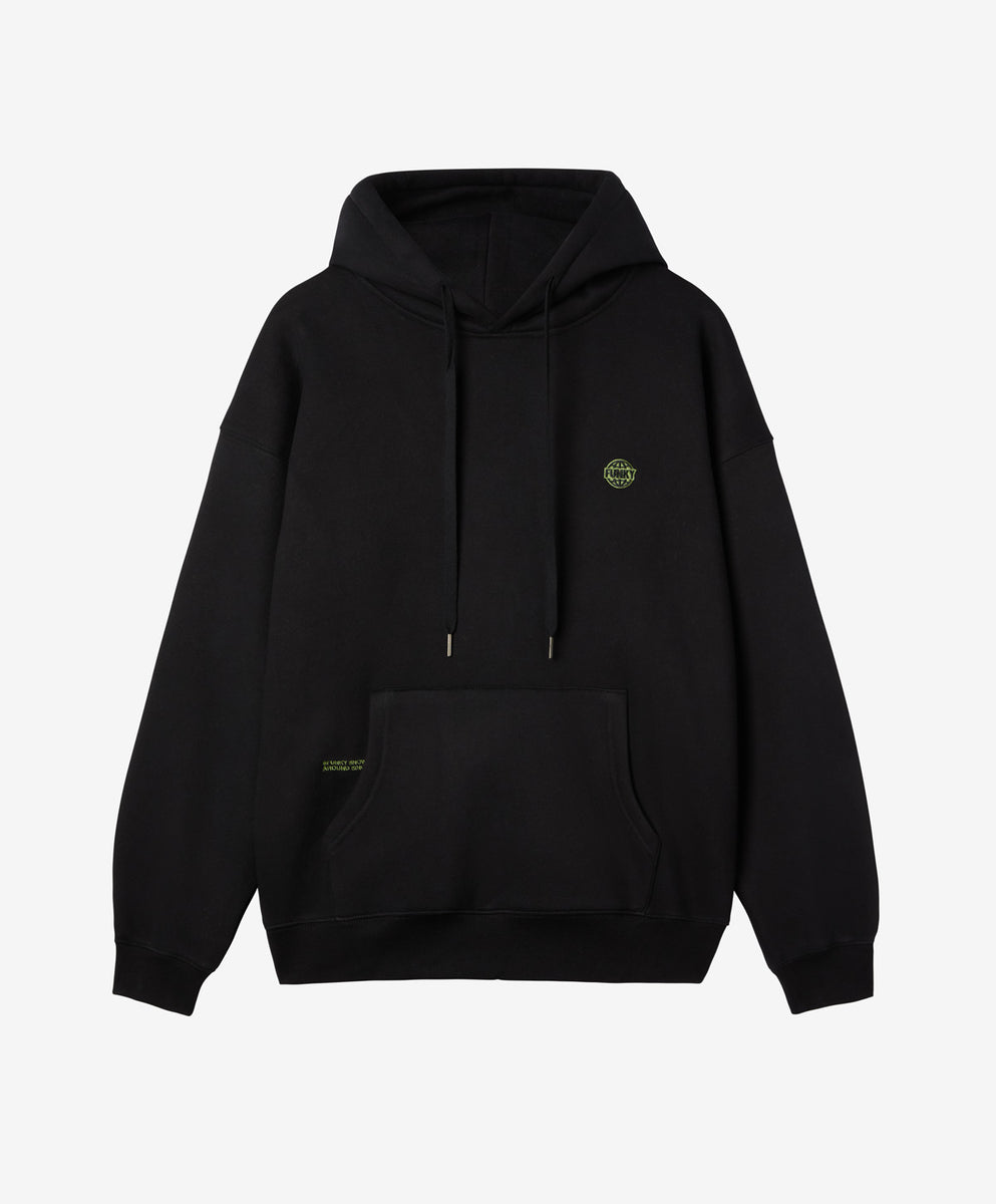FUNKY LOGO EMBROIDERY HOODIE BLACK – Funkysnowboards