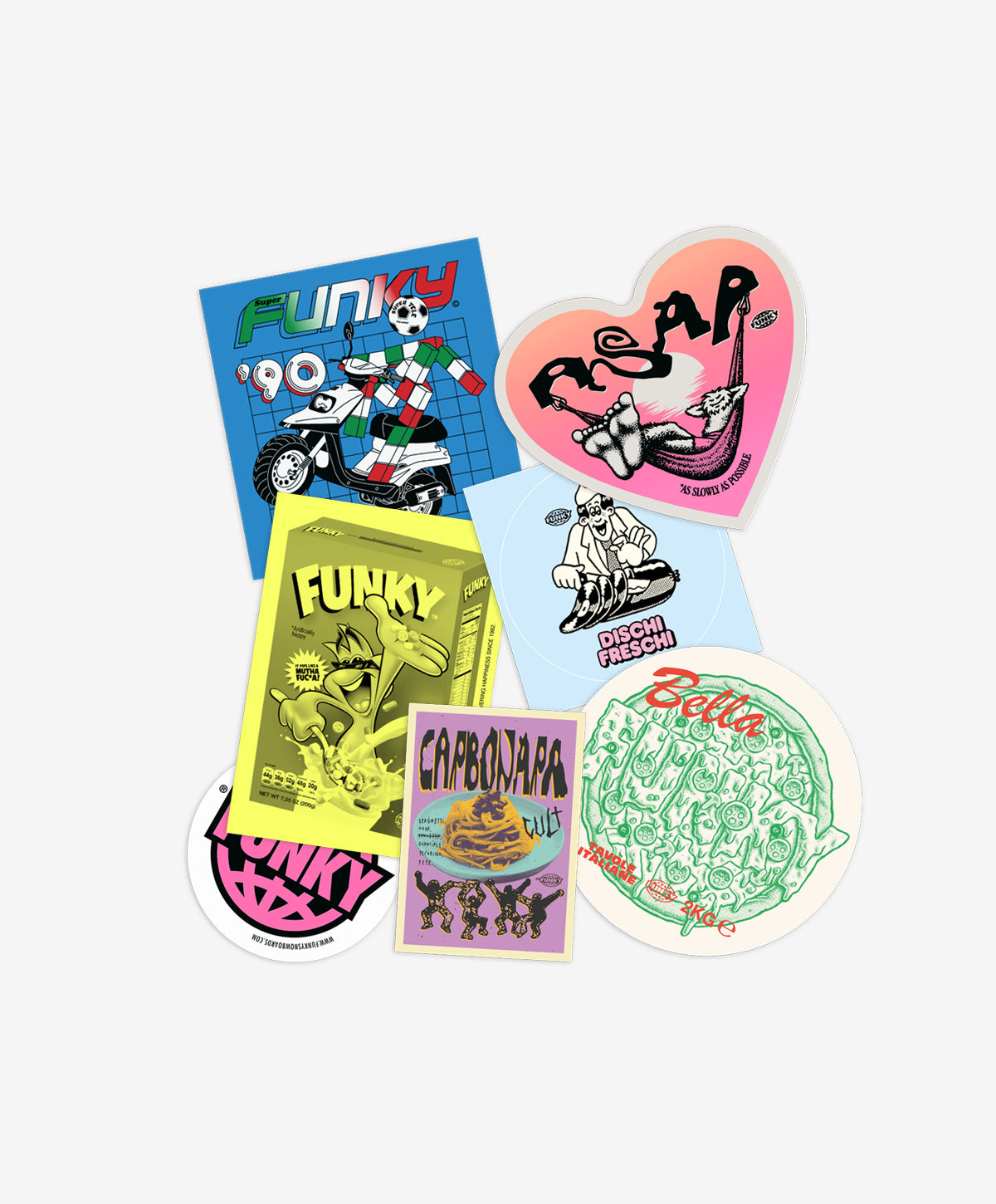 FUNKY STICKER PACK – Funkysnowboards