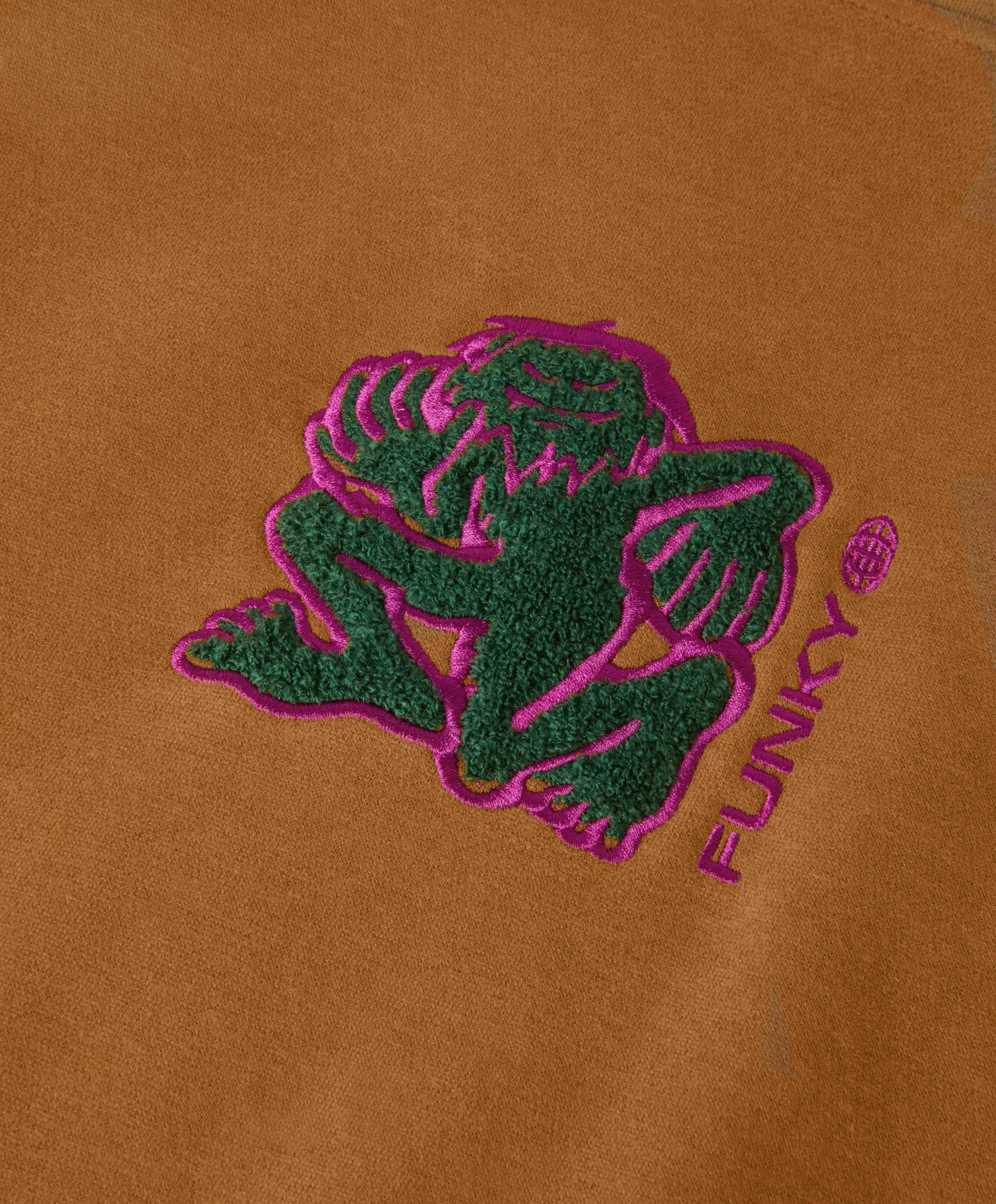 FUNKY YETI EMBROIDERY HOODIE CARAMEL – Funkysnowboards